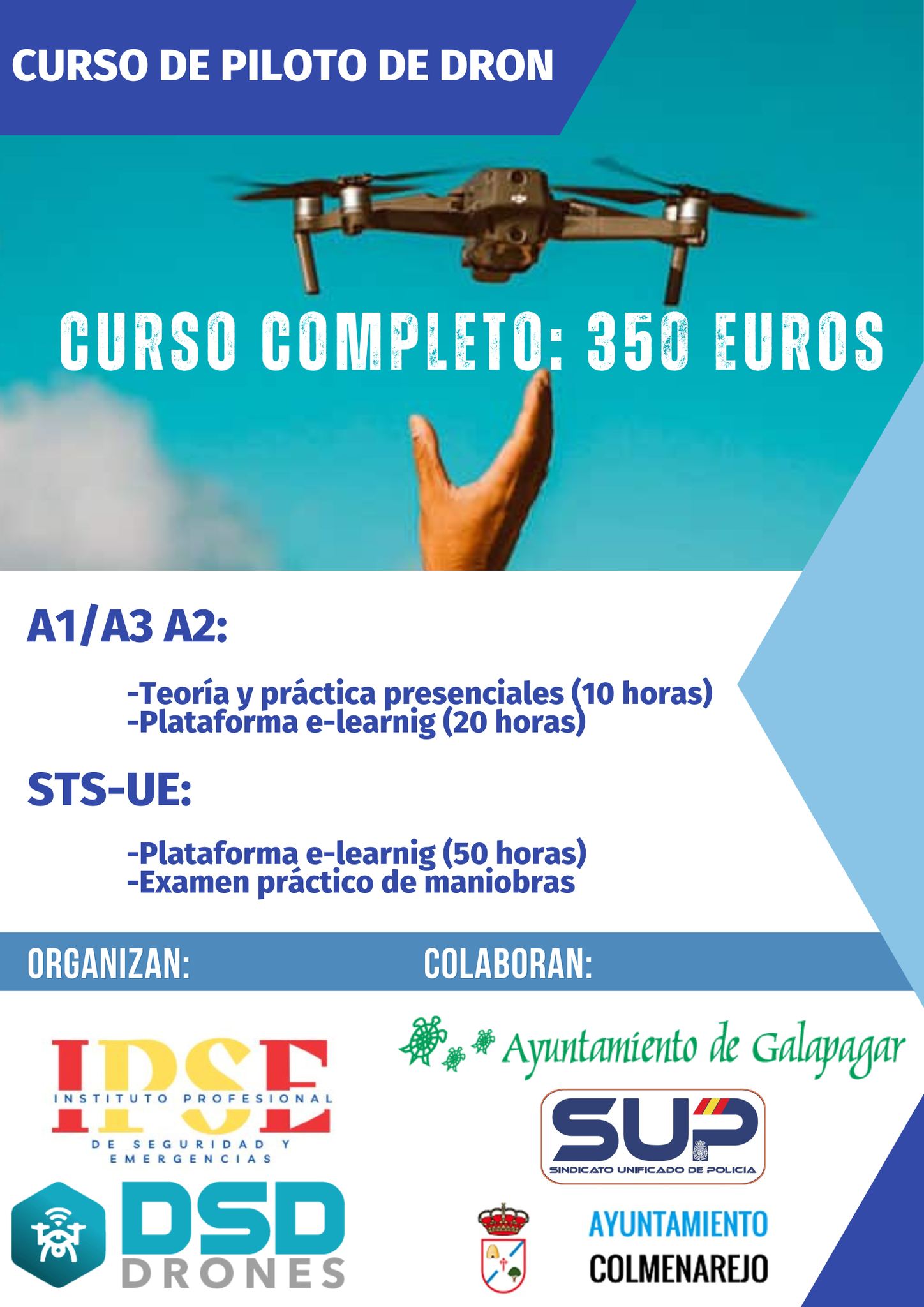 CURSO DE PILOTO DE DRONES SEMIPRESENCIAL_IPSE – Formación SUP